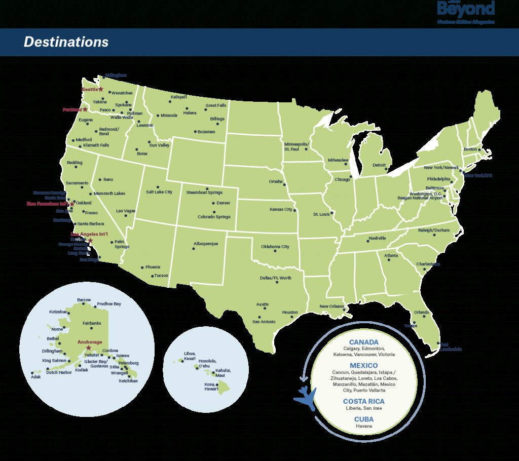 Airline Destination Map | Horizon Edition Magazine - Alaska Airlines ...