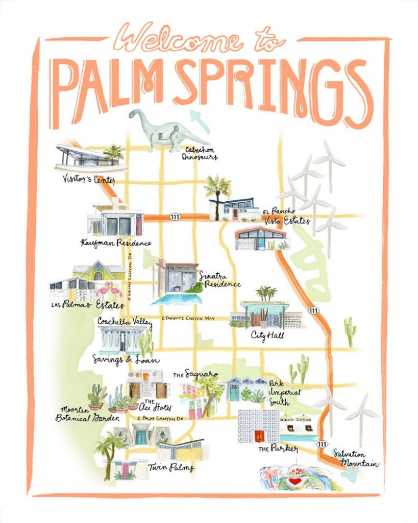 California Map Palm Springs
