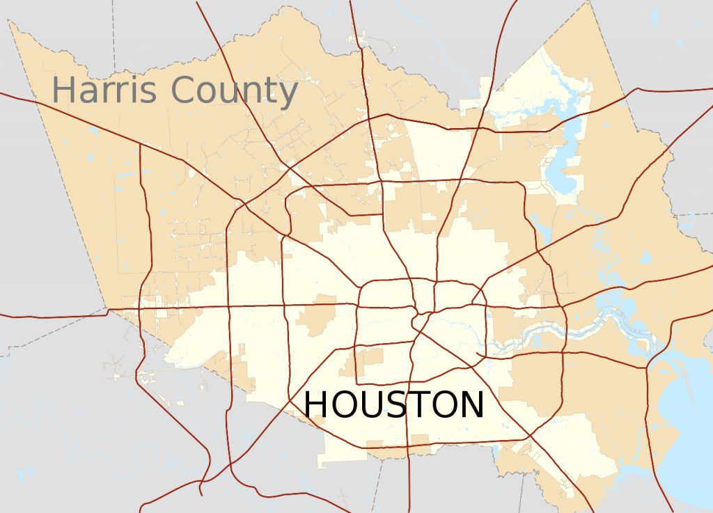 File:map Of Houston Texas And Harris County.svg - Wikimedia Commons ...