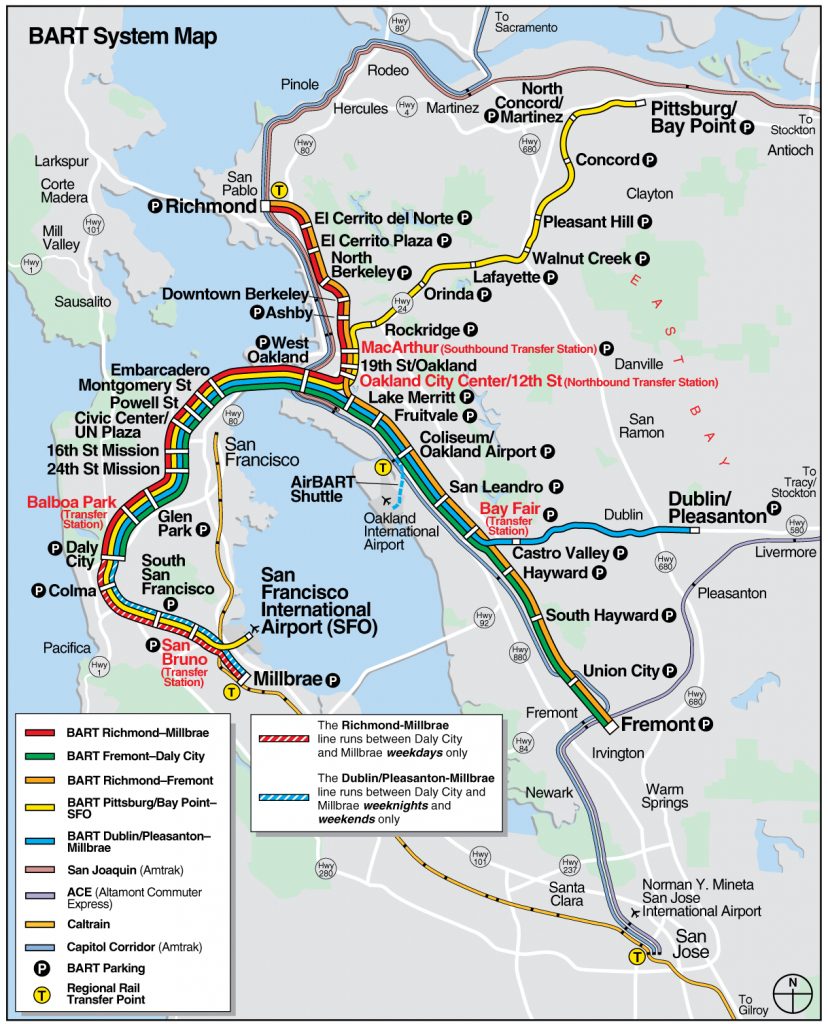 San Francisco Bart System Map Railway Mapsof San Fran Printable San Francisco Bart System Map Railway Mapsof San Fran Printable