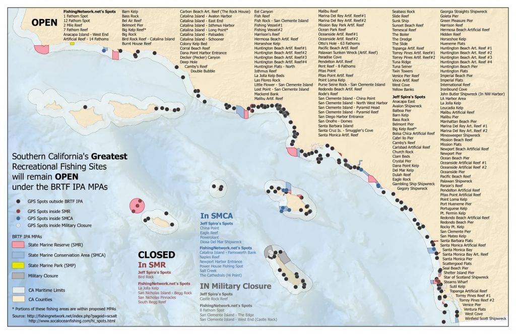 California Fishing Map