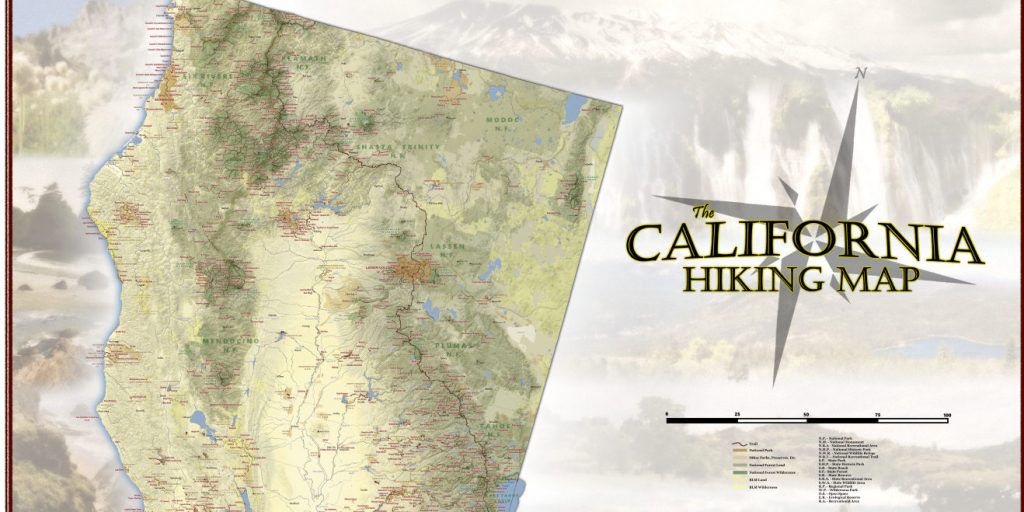 This Gigantic Map Shows Nearly Every Hiking Trail In California ...