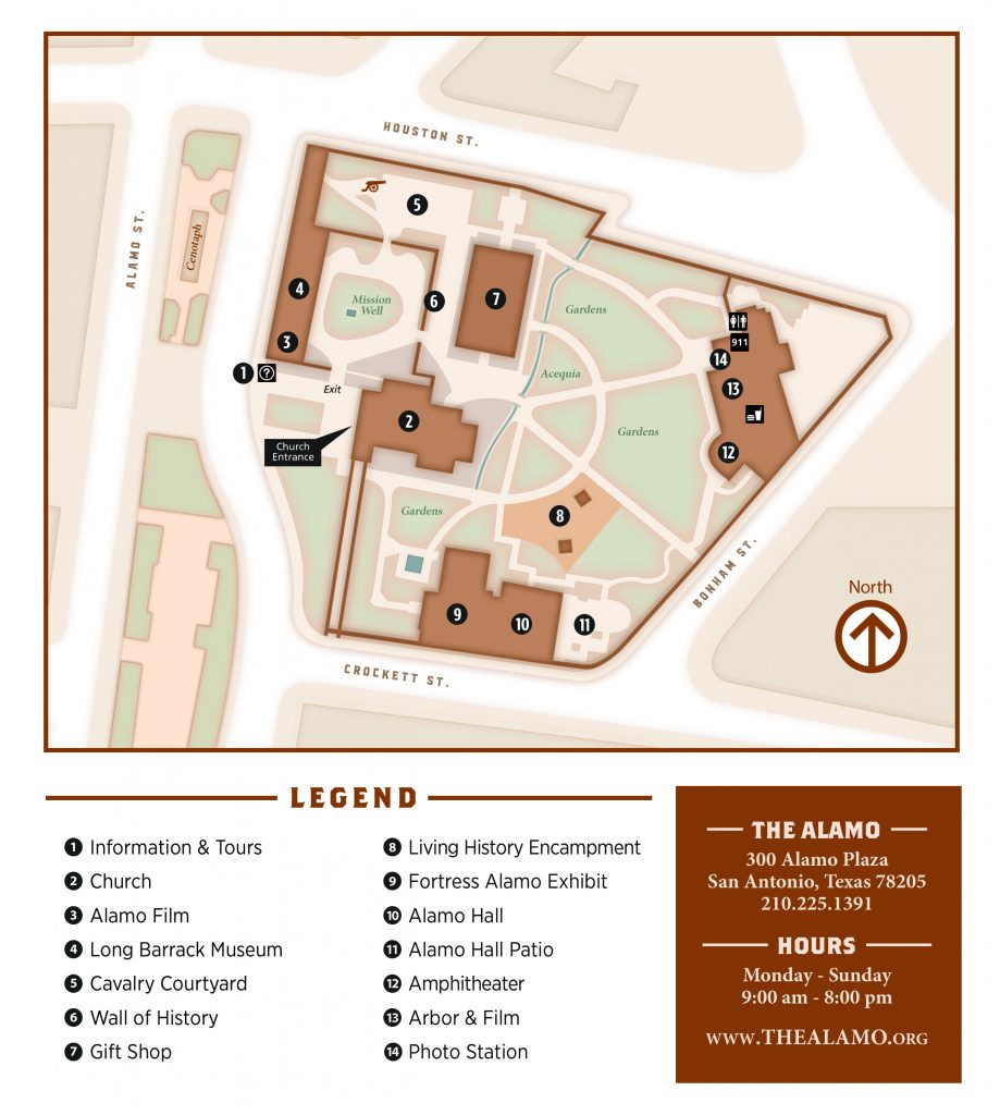 Map Of The Alamo San Antonio Texas Printable Maps The Alamo