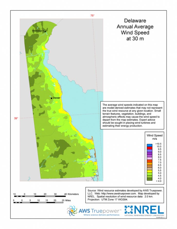 Florida Wind Speed Map